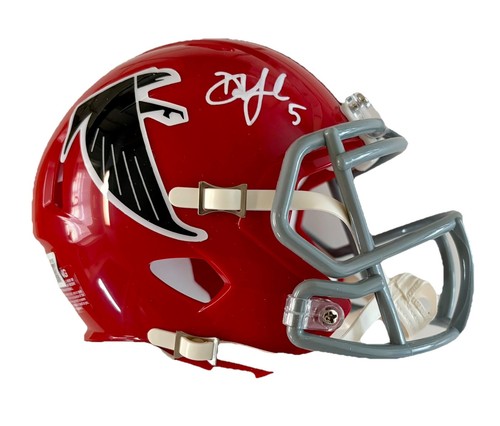Drake London Signed Auto Atlanta Falcons Riddell Mini Speed Helmet ...