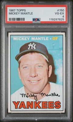 1967 TOPPS #150 MICKEY MANTLE PSA 4 | eBay