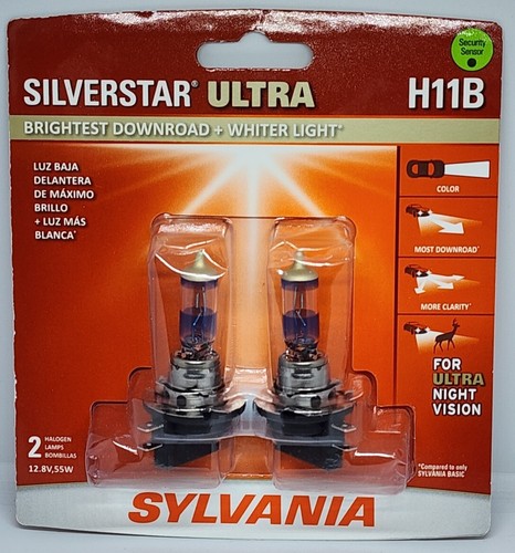 SYLVANIA H11B SilverStar Ultra High Performance Halogen Headlight Bulbs ...