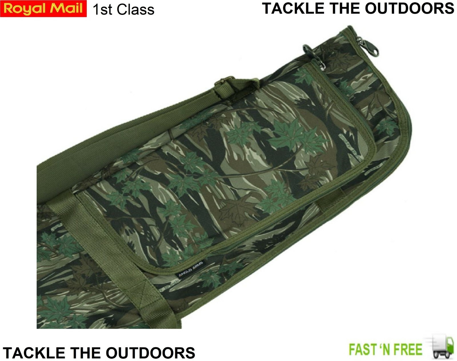 Padded Air Rifle Gun Carry Case Black Or Camo Includes Pocket - Shotgun ...