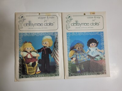 Daisymae Dolls Cloth Doll Patterns Skipper & Kate 21" Cassie & Kay 14 ...