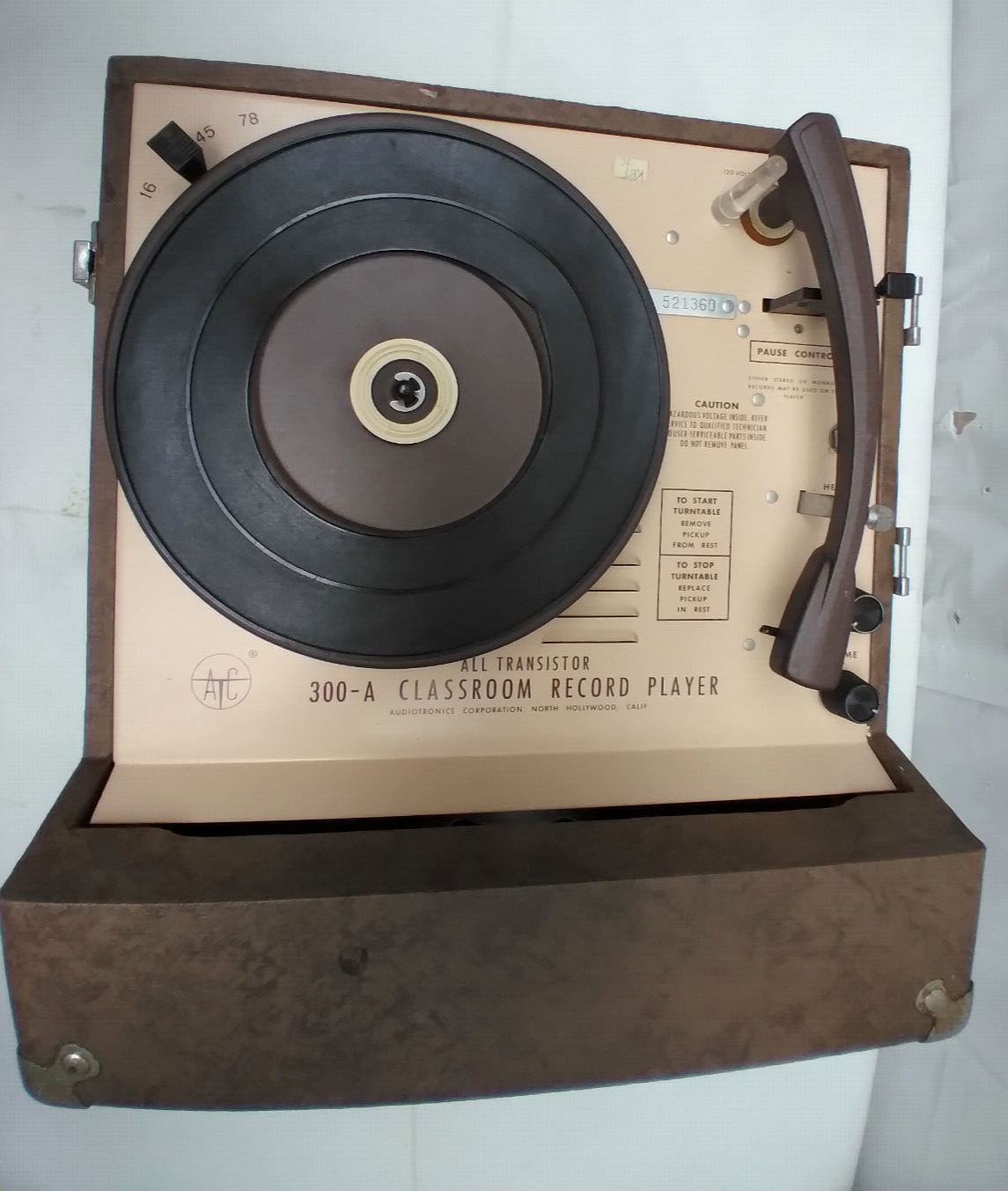 Audiotronics Model 300A, 4-Speed, Turntable, Classroom Record Player | eBay