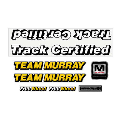 Murray - Track Certified Freewheel Decal set - old school bmx | eBay