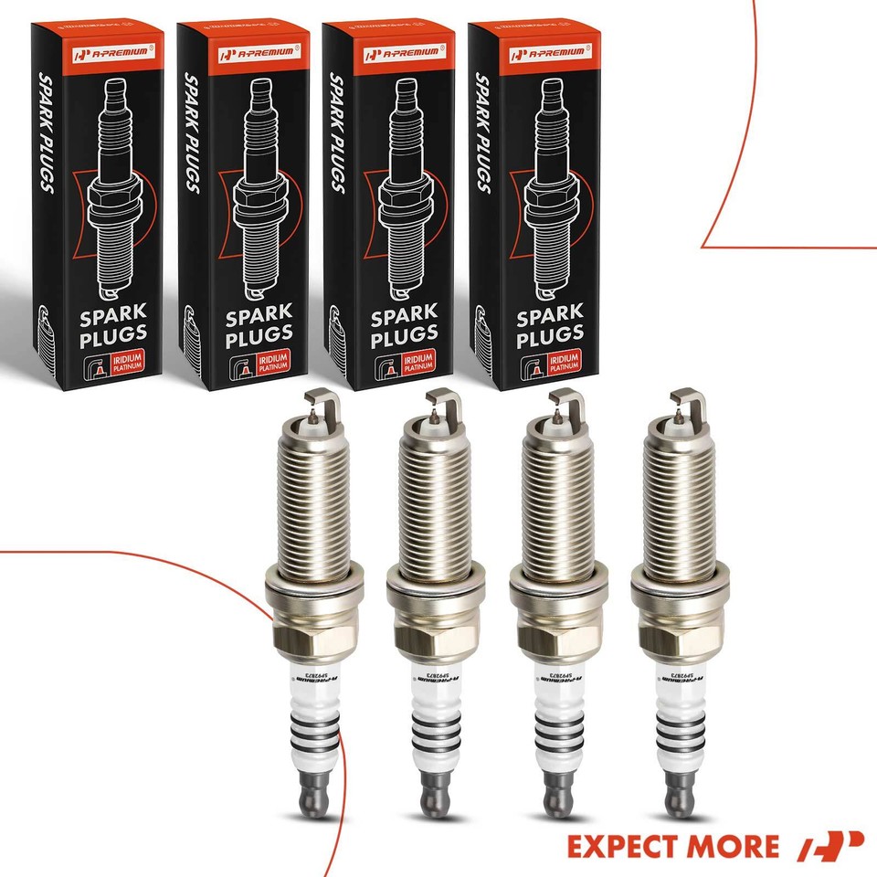 4Pcs Iridium & Platinum Spark Plugs for Hyundai Accent Elantra Kia Rio ...