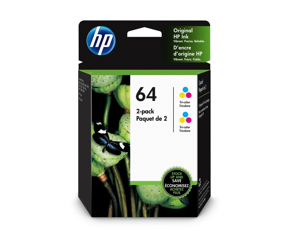 Original HP 64 Black Color Original Ink Cartridge Envy 6220 6230 6232 ...