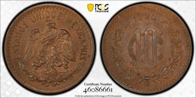 1920 Mo PCGS MS64 BN Brown MEXICO - UNC 10 Centavos 10C Coin #41300A | eBay