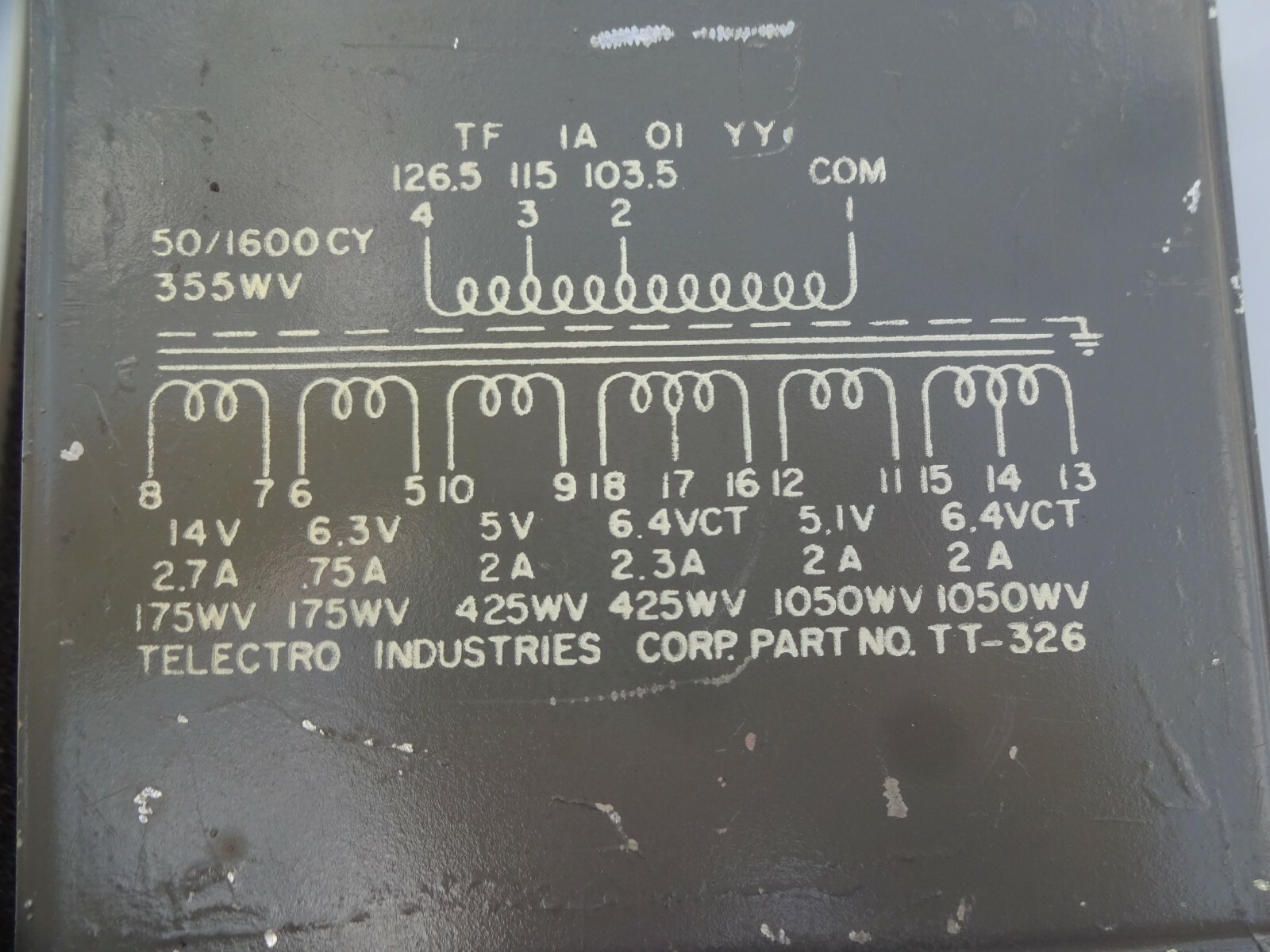 Telectro Industries Filament Transformer | eBay