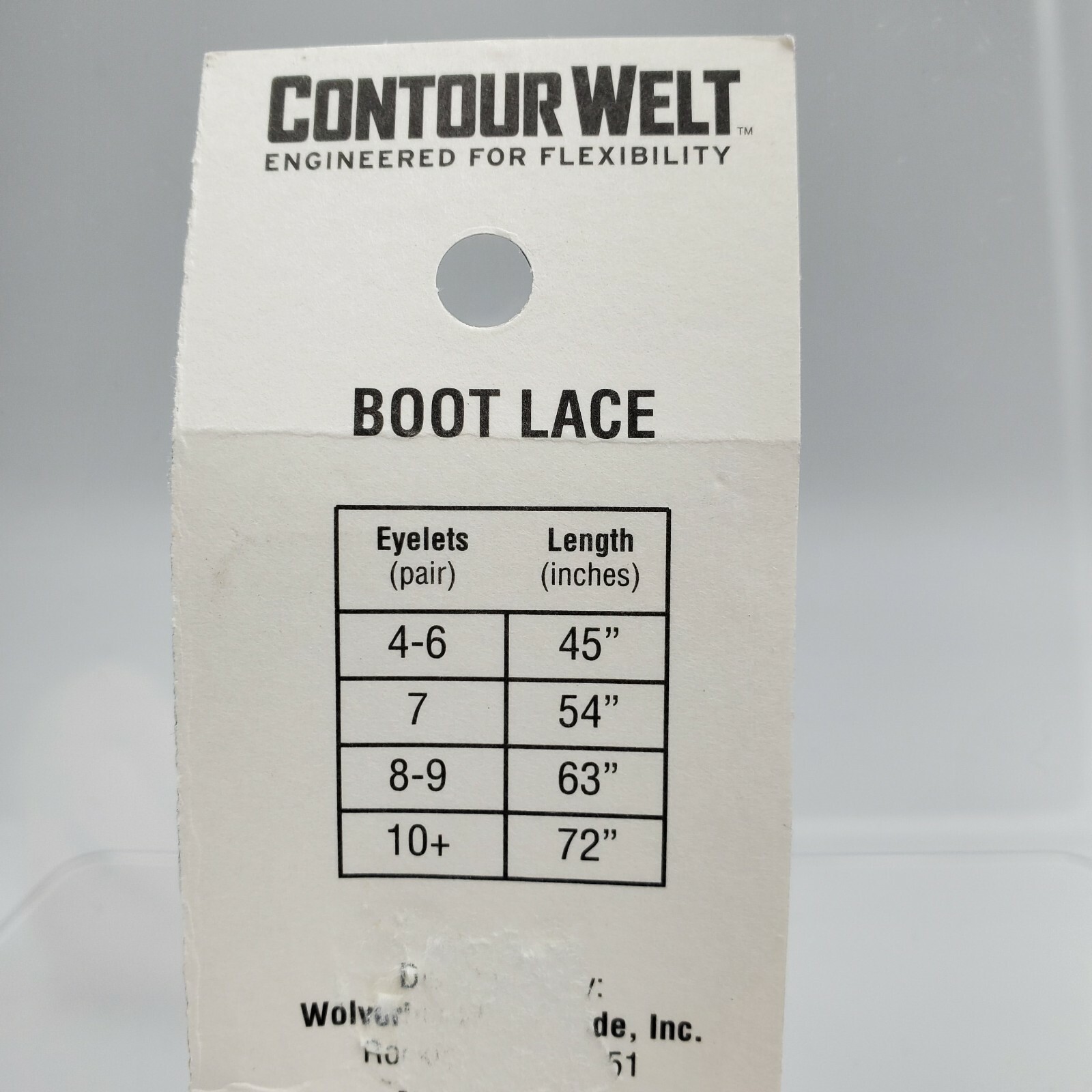 New In Package Wolverine Contour Welt Black Boot Laces 45" Or 72" Made ...