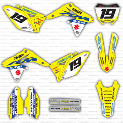 Team Suzuki Factory Graphics 1999 - 2000 RM 125 250 Decals Stickers ...