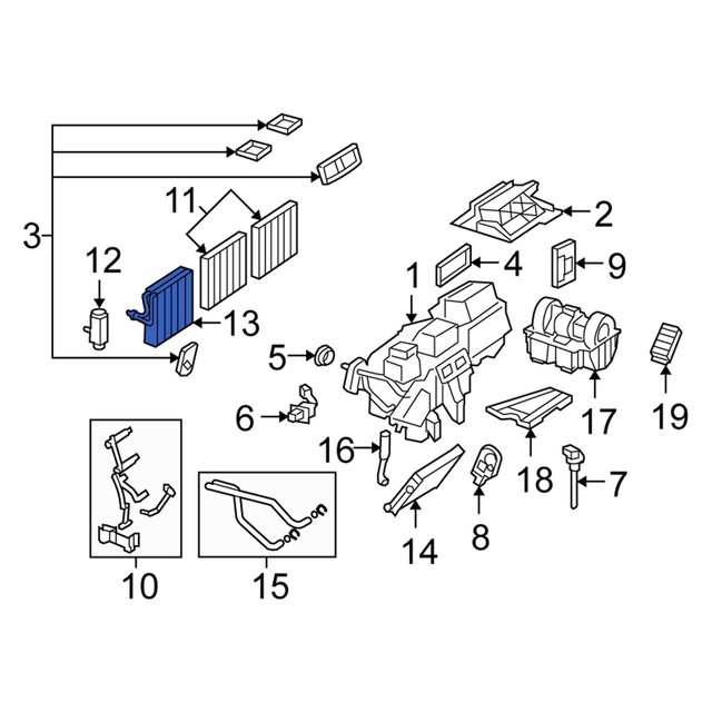 MERCEDES BENZ 2218300358 Genuine OEM Factory Original Evaporator Core ...