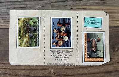 #RW68 2001 - State Federal Duck Stamp ***CALIFORNIA*** Hunting Permit ...