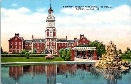 Security Benefit Association Hospital Topeka Kansas Linen Postcard | eBay