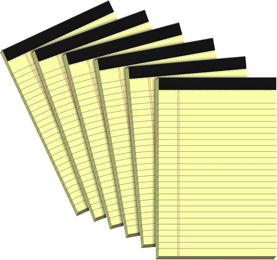 Small Legal Pads 5X8 Notepad, 6 Pack Note Pads 5X8 College Ruled ...
