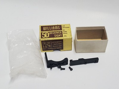 Vintage Williams 5D Receiver Sight 5D .22 Rifle USA w/ Box Ith Win Rem ...