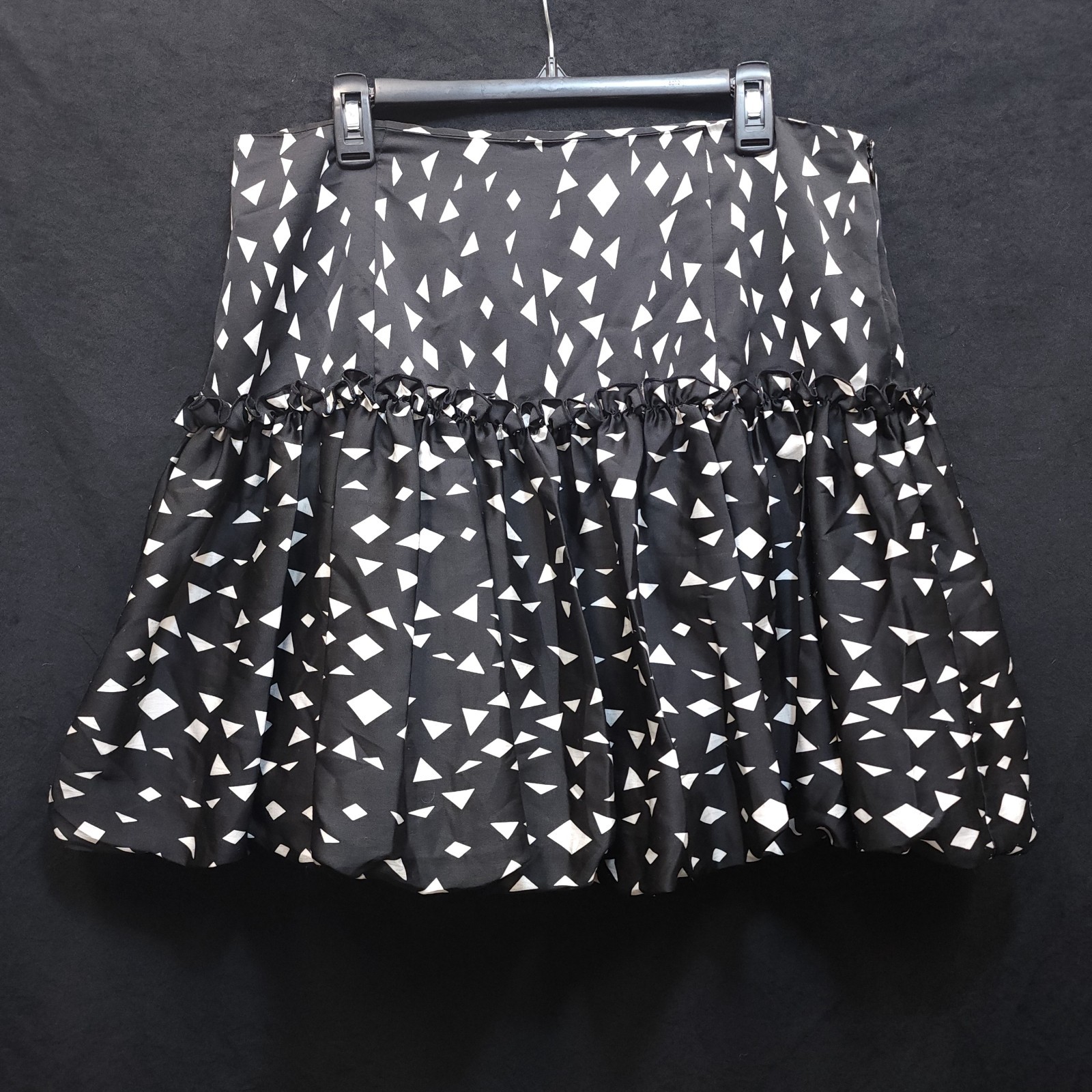 Geometric Print Bubble Skirt By Apostrophe Women's Size 14 100% ...