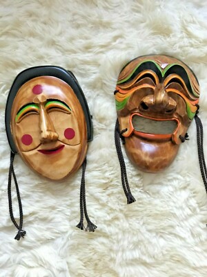 Authentic Korean Mask Talchum Hahoe Hahoetal Yangban Bune Real Face ...