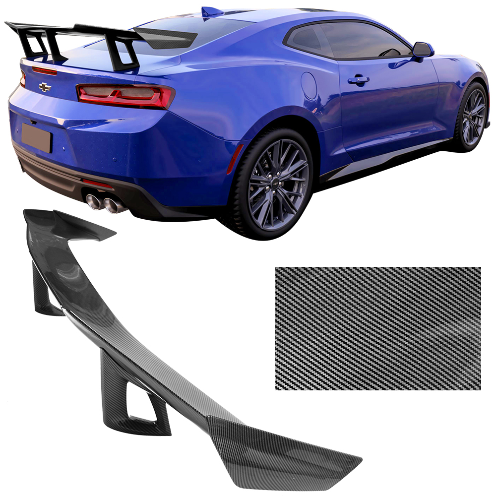 Carbon Fiber Rear Trunk Spoiler Wing For 2016-2023 Chevy Camaro ZL1 1LE ...