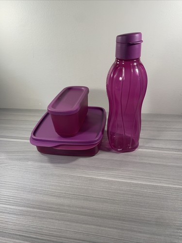 Tupperware Lunch Set Lunch-it Rectangle Container Eco+ 16 oz Water ...
