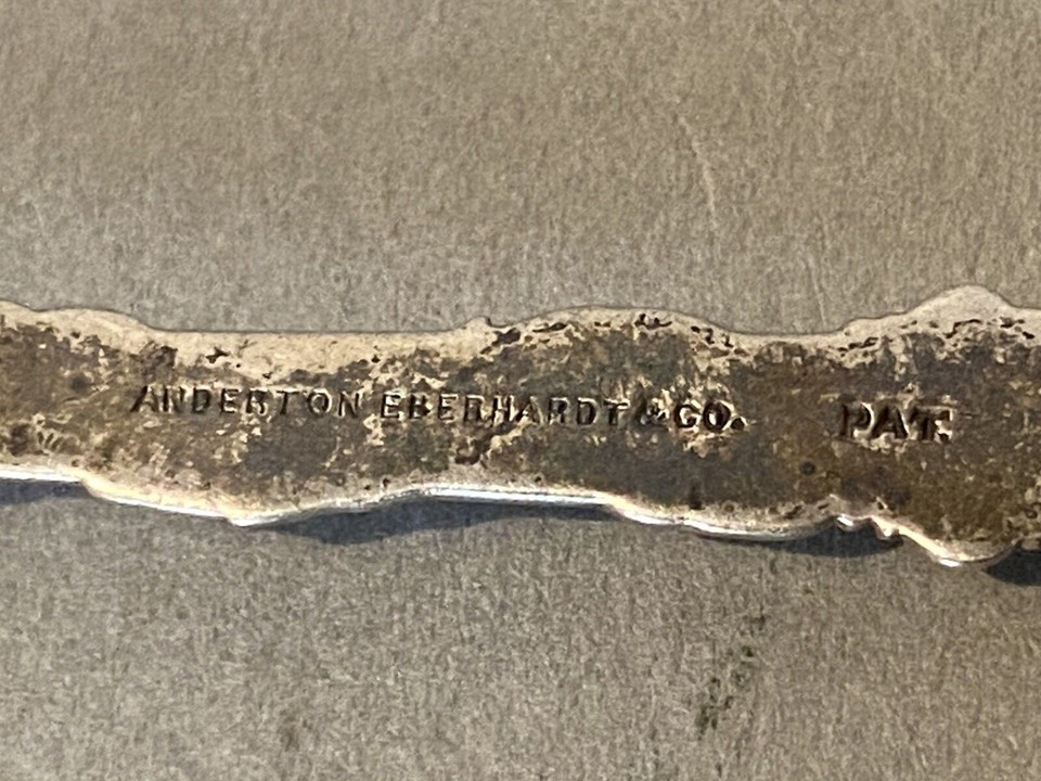 Antique Sterling Silver Patriotic Souvenir Spoon with Soldier & Eagle ...