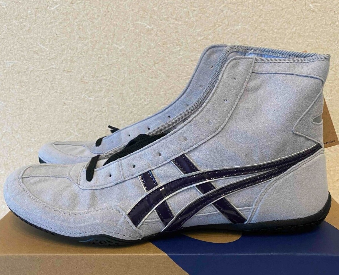 [Shoe bag] Asics Wrestling Shoes EX-EO 1083A001 Gray x Purple x Silver ...