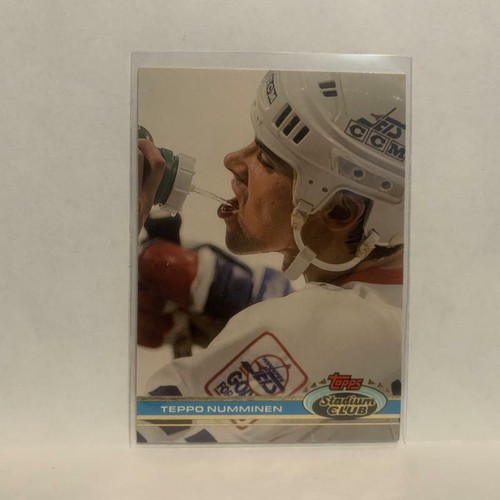#302 Teppo Numminen Winnipeg Jets 1991-92 Topps Stadium Club Hockey ...