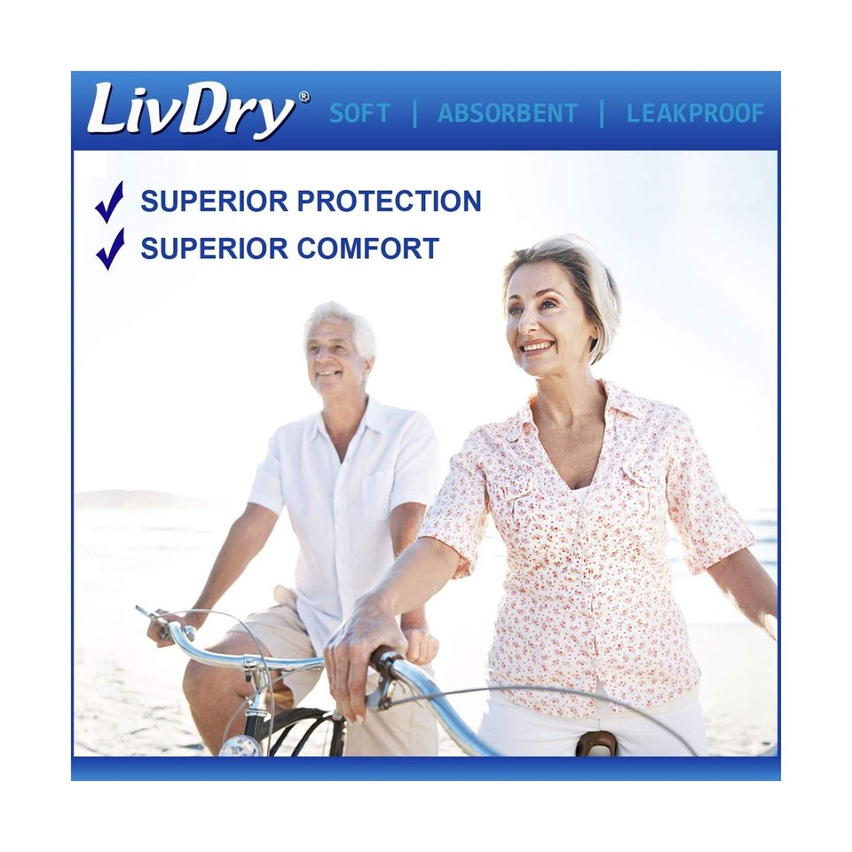 LivDry Ultimate Adult Incontinence Underwear, High Absorbency, Leak ...