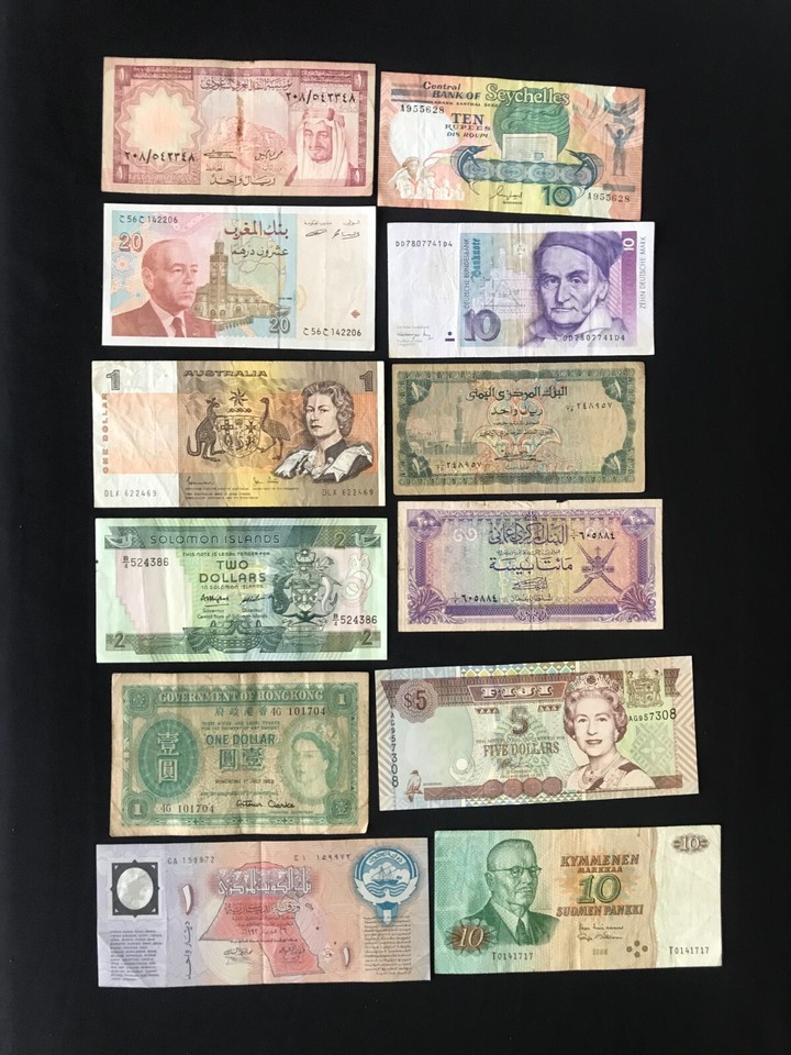 20 Countries Banknotes Old Circulated Rare Bank Bills 20 pcs/ lot Set ...