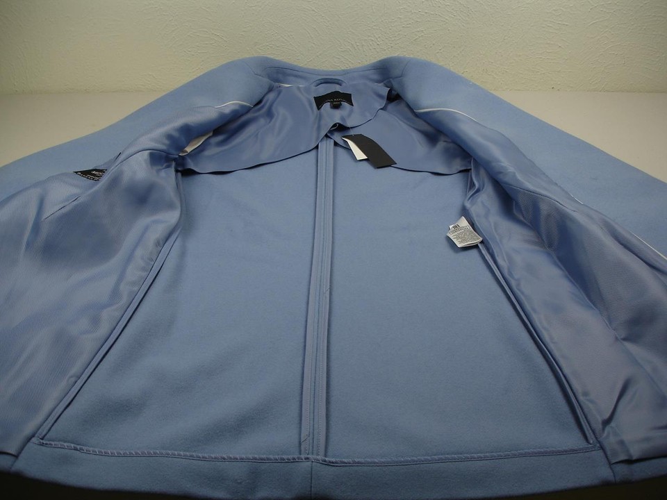 $268 NWT Banana Republic Mario Belluci Melton Wrap Wool Coat Sky Blue ...