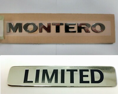 Genuine Emblem Badge Mitsubishi "MONTERO", "LIMITED" Logos on Rear 01 ...