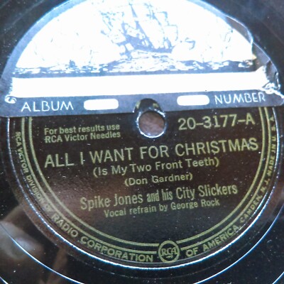 78 rpm RCA Victor 20-3177, Spike Jones, All I Want Christmas, Happy New ...