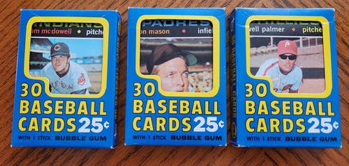 Lot of 3 Vintage 1970 Topps Baseball Boxes + 24 1971 Topps Cards | eBay