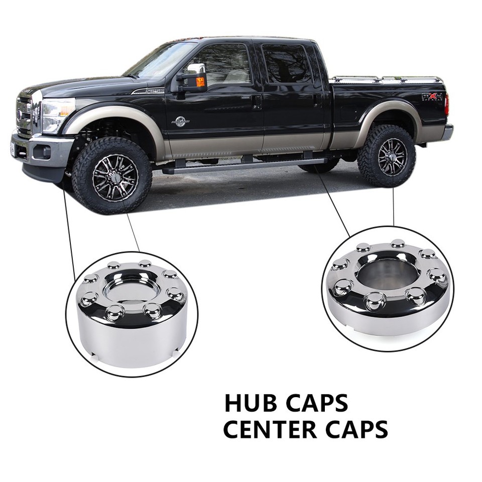 Fit For 2005-2016 Ford F-350 Set Of 4 Dually Open Wheel Center Hub Caps ...