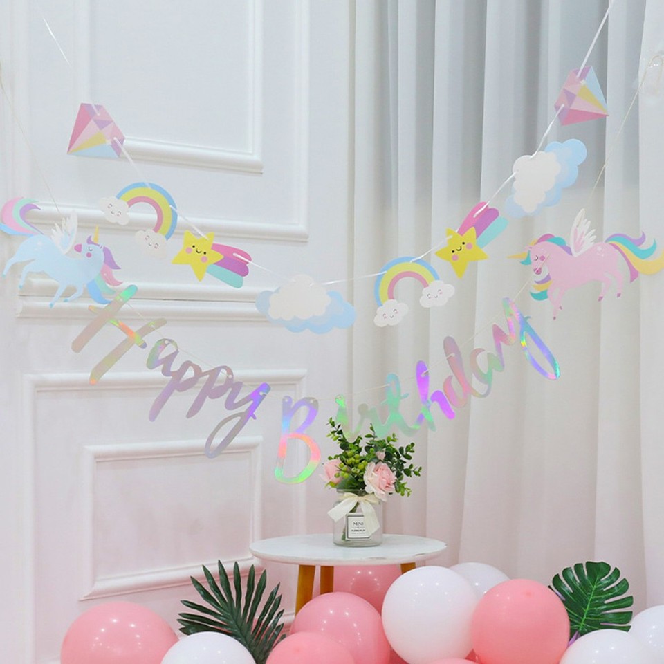 10 Sets Birthday Decorative Banner Party Hanging Banner Decor Birthday ...