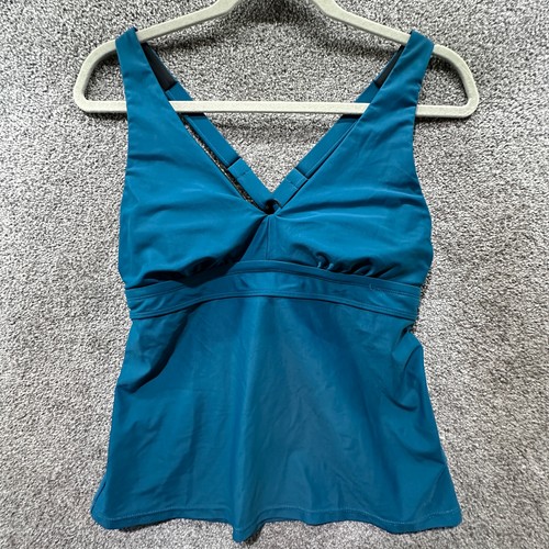 Title Nine Better Tankini Swim Top Women Medium B/C Blue UPF 50 | eBay