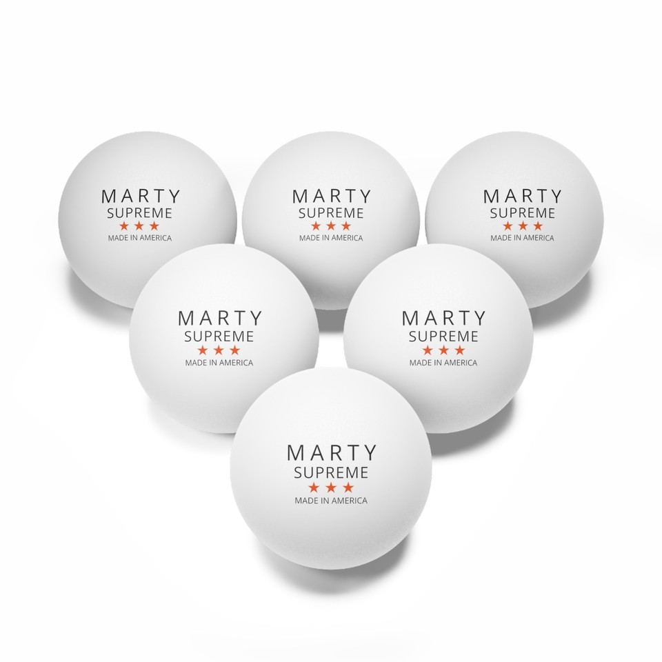 Marty Supreme Ping Pong Balls (6 pieces), marty supreme merch marty ...