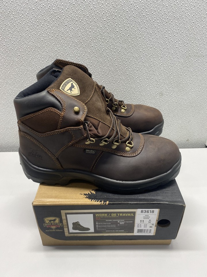 Irish Setter Men's US11 Ely 6in Waterproof Leather Safety Toe Boot 83618 Brown | eBay