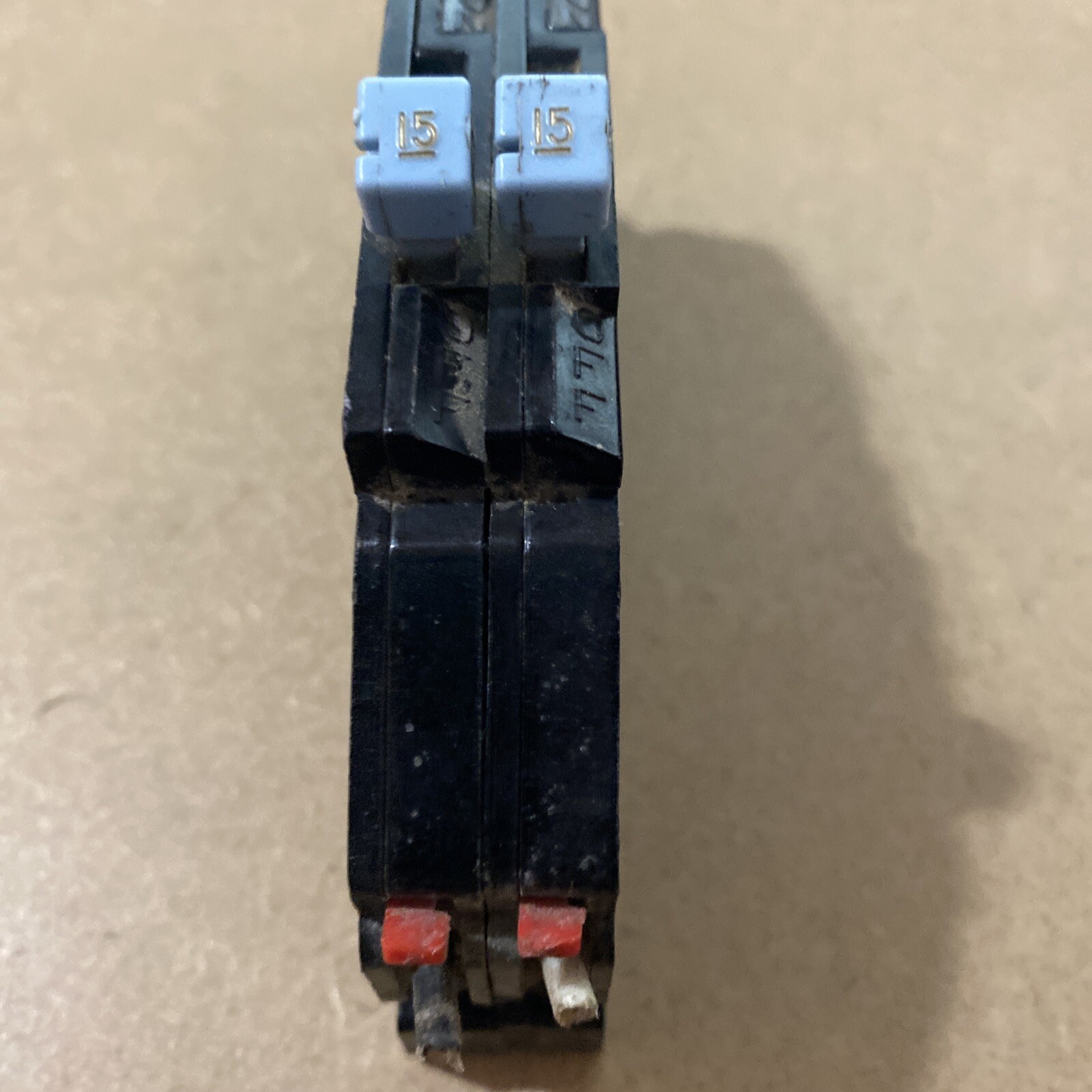 Zinsco15 AMP 15/15 Twin Circuit Breaker Type R-38 Red Tab 2 Pole 120/ ...