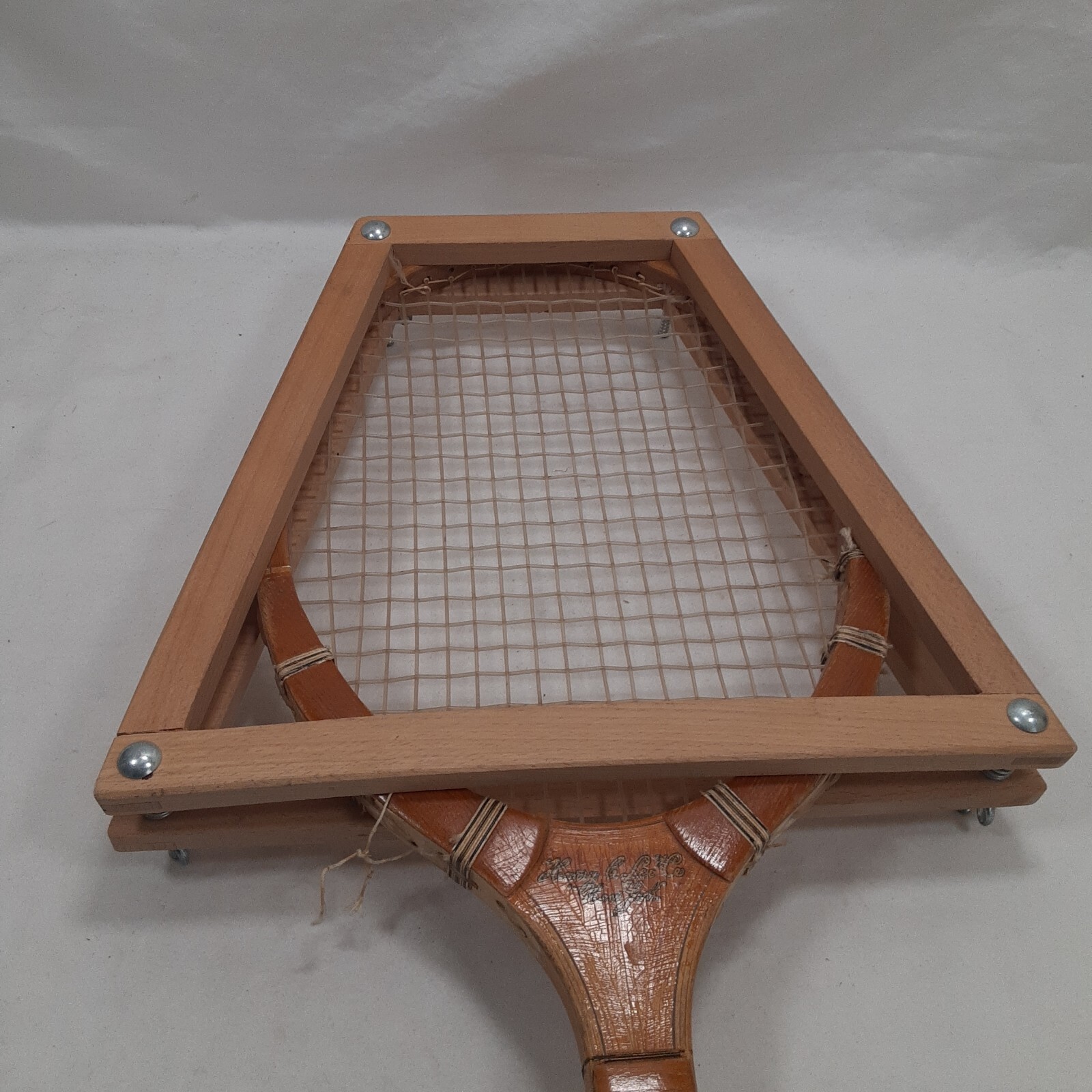 VINTAGE Harry C Lee & Co New York The Bat Wood Tennis Racquet and Wood ...