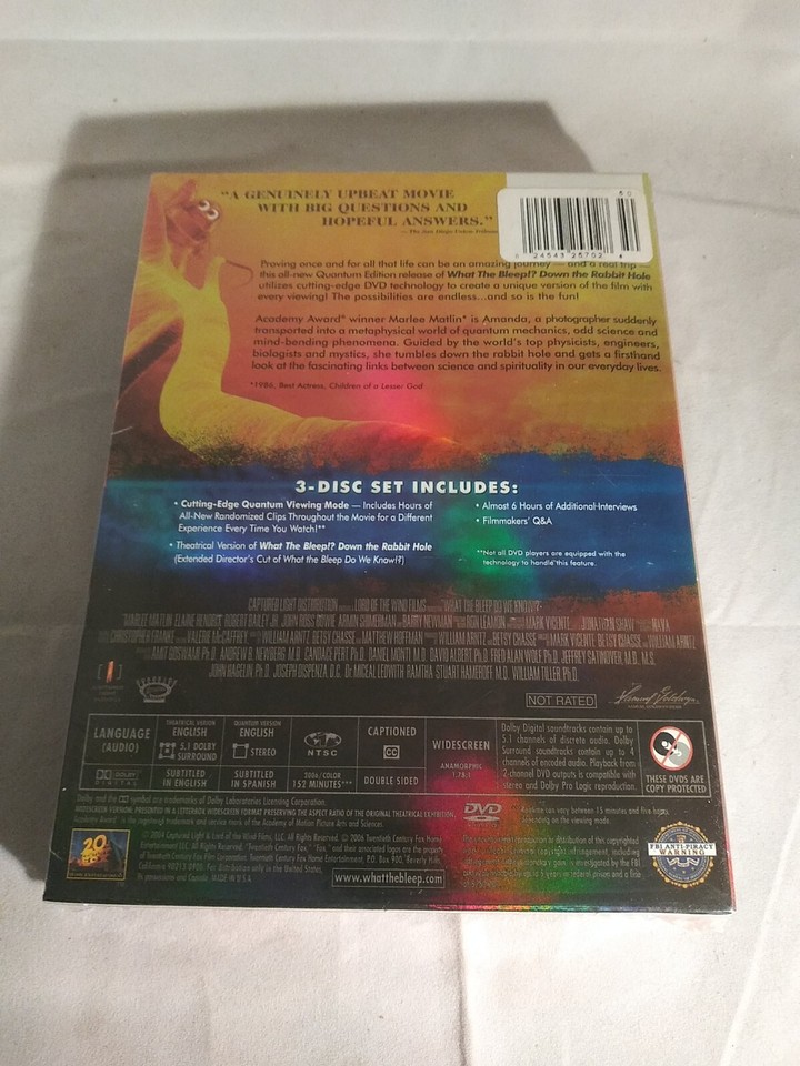 What the Bleep!? - Down the Rabbit Hole QUANTUM Three-Disc Special Edition DVD 24543257028 | eBay