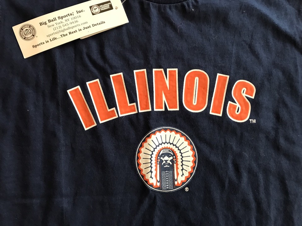 university Illinois chief Illiniwek Tank Top Shirt NWT Illini Youth XL ...