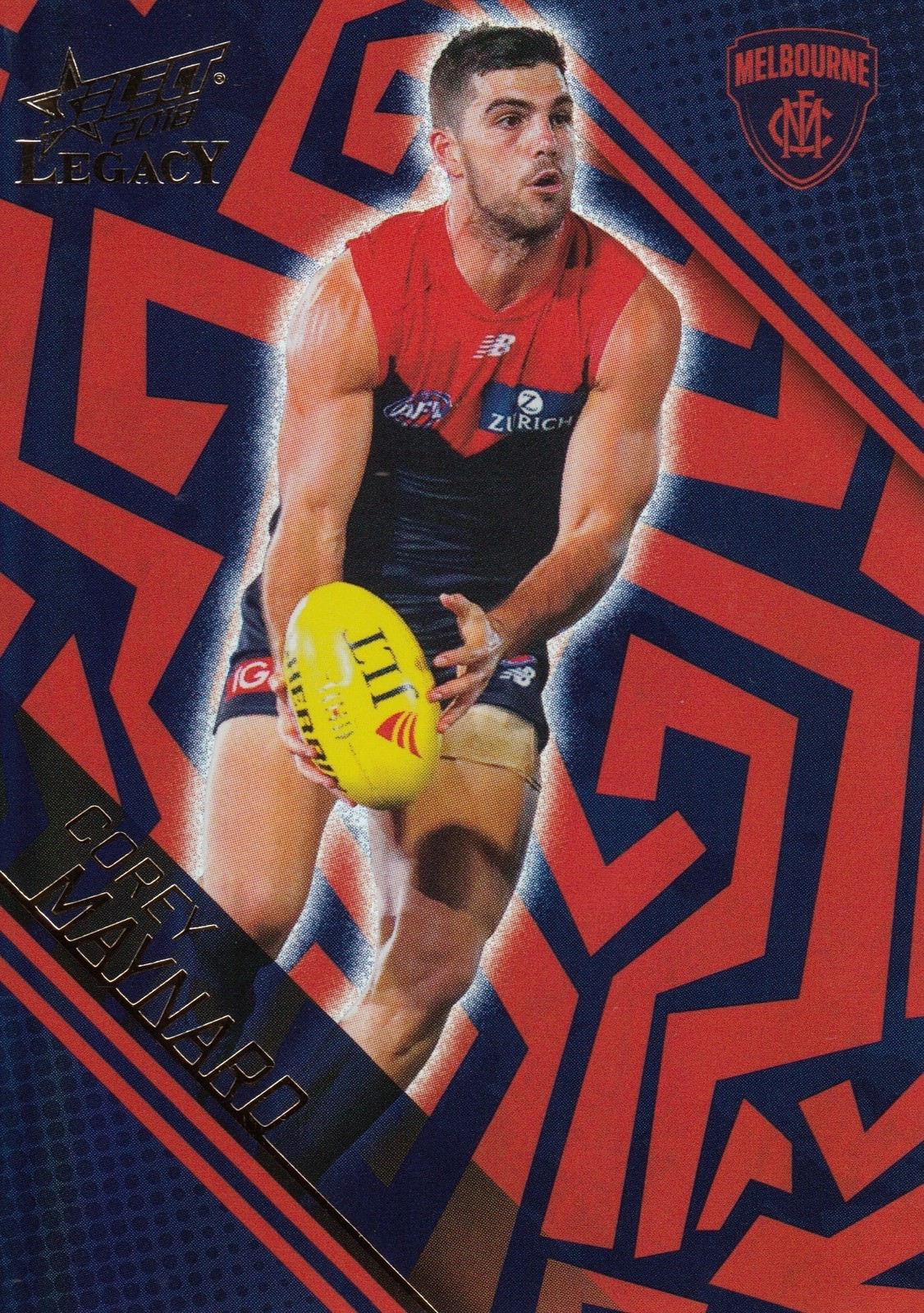 Select 2018 AFL Holographic Parallel Card COREY MAYNARD Melbourne ...