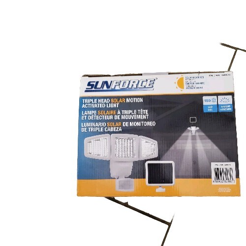 Sunforce Solar Motion Activated Security Light Triple Head 688432821853| eBay