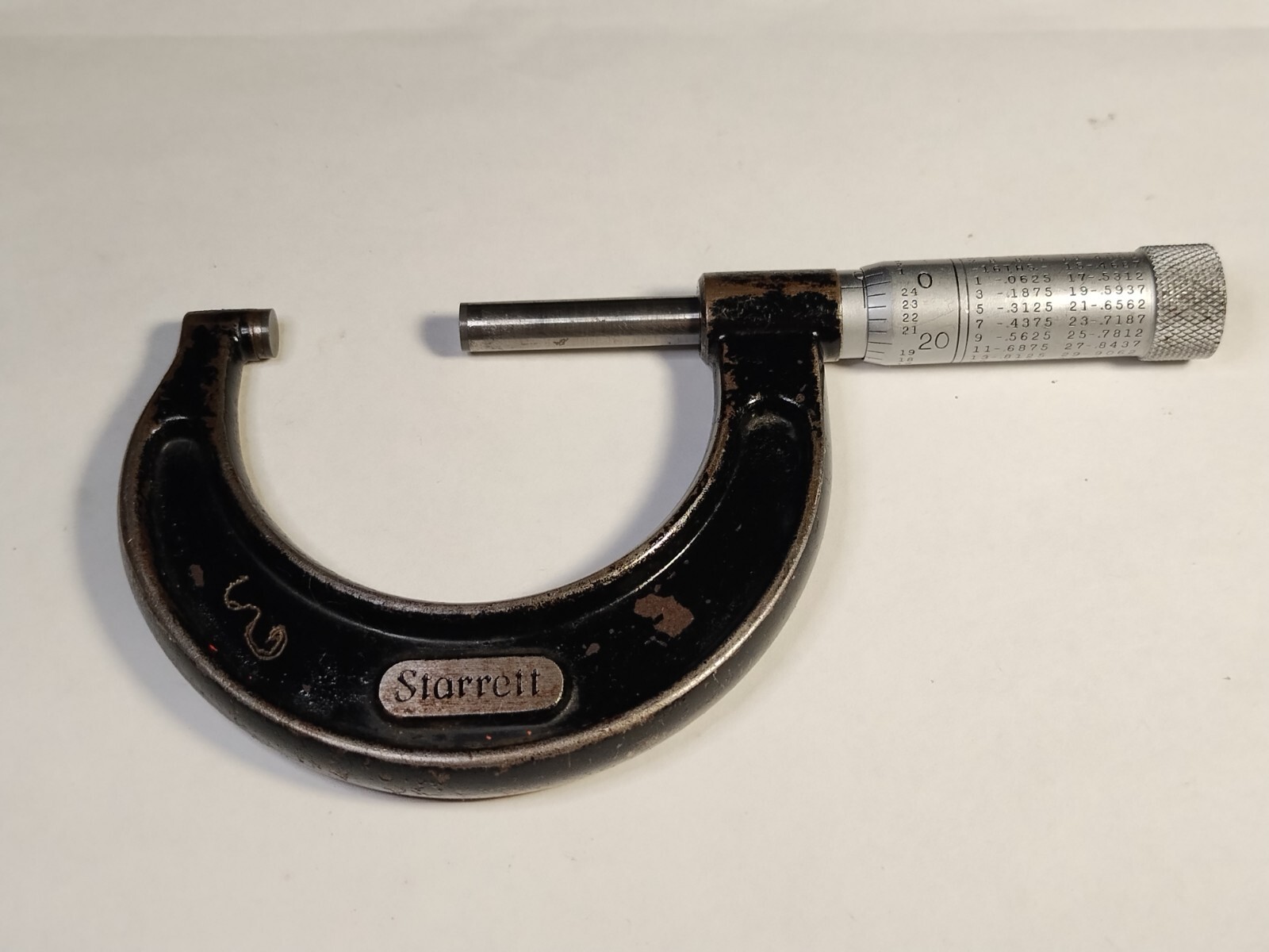 Vintage L. S. Starrett No. 436 1-2" Outside Micrometer Machinist Tool ...