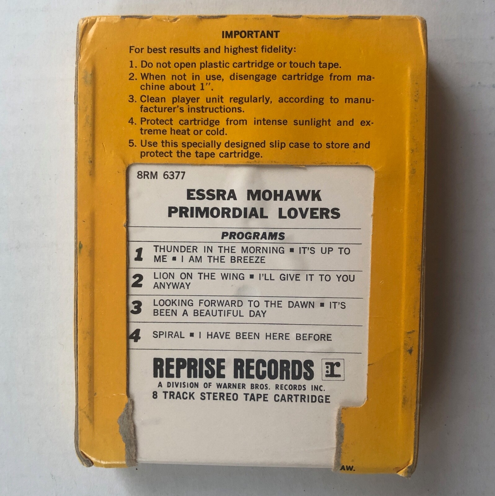 ESSRA MOHAWK Primordial Stew 1970 Reprise Records 8-Track TAPE Sandy ...