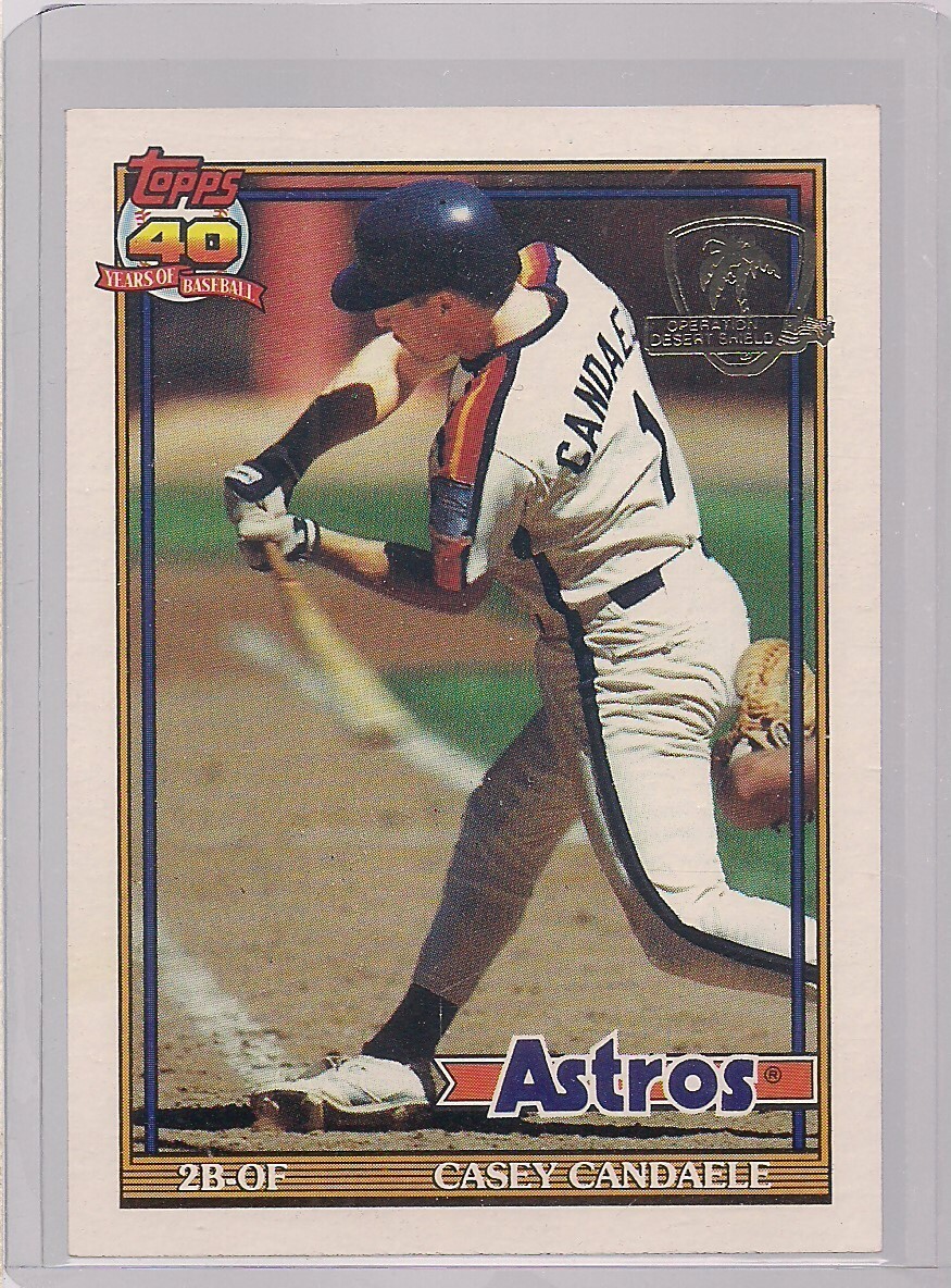 CASEY CANDAELE HOUSTON ASTROS 1991 TOPPS DESERT SHIELD BASEBALL | eBay