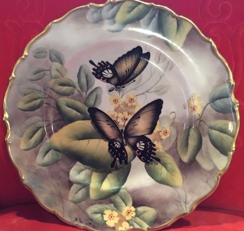 DAVID R BOWKETT Plate- D.R.B Devon #16/250 Exotic BUTTERFLIES ...