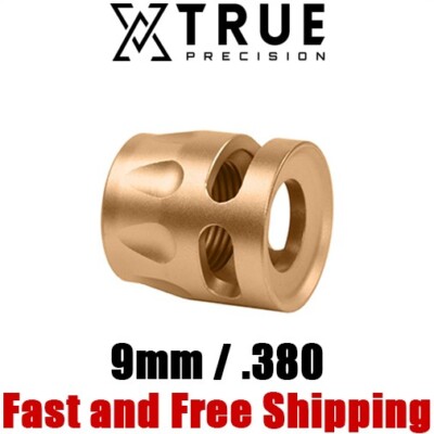 True Precision 9mm/380 Micro Comp Pistol Compensator - 1/2x28 (Copper ...