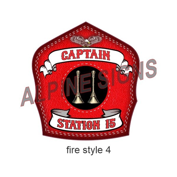 Fire Chief Engineer Firefighter Helmet Front Shield sticker - Custom ...