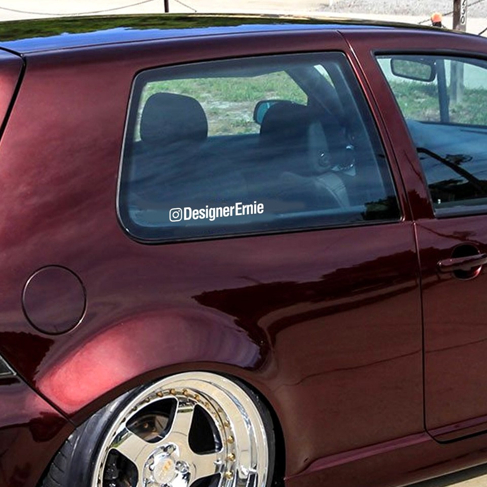 Personalized Instagram Sticker Vinyl Decal (x2) Car Window IG Username ...