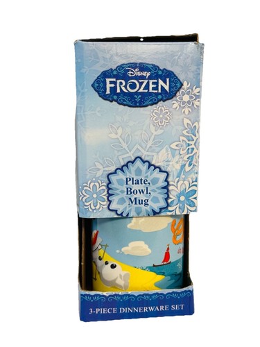 Disney Frozen 3-Piece Ceramic Dinnerware Set Olaf In The Sun Plate ...